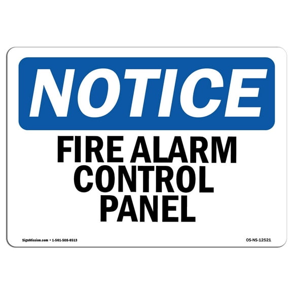 Fire Alarm Panel Signs