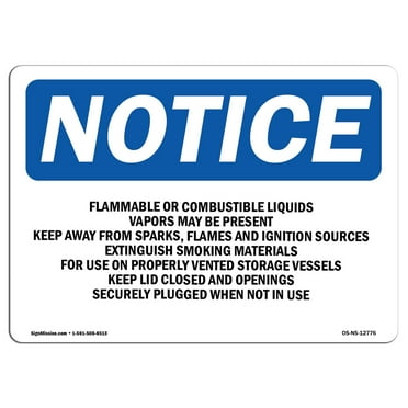 SignMission OS-WS-A-1218-L-12140 12 x 18 in. OSHA Warning Sign ...