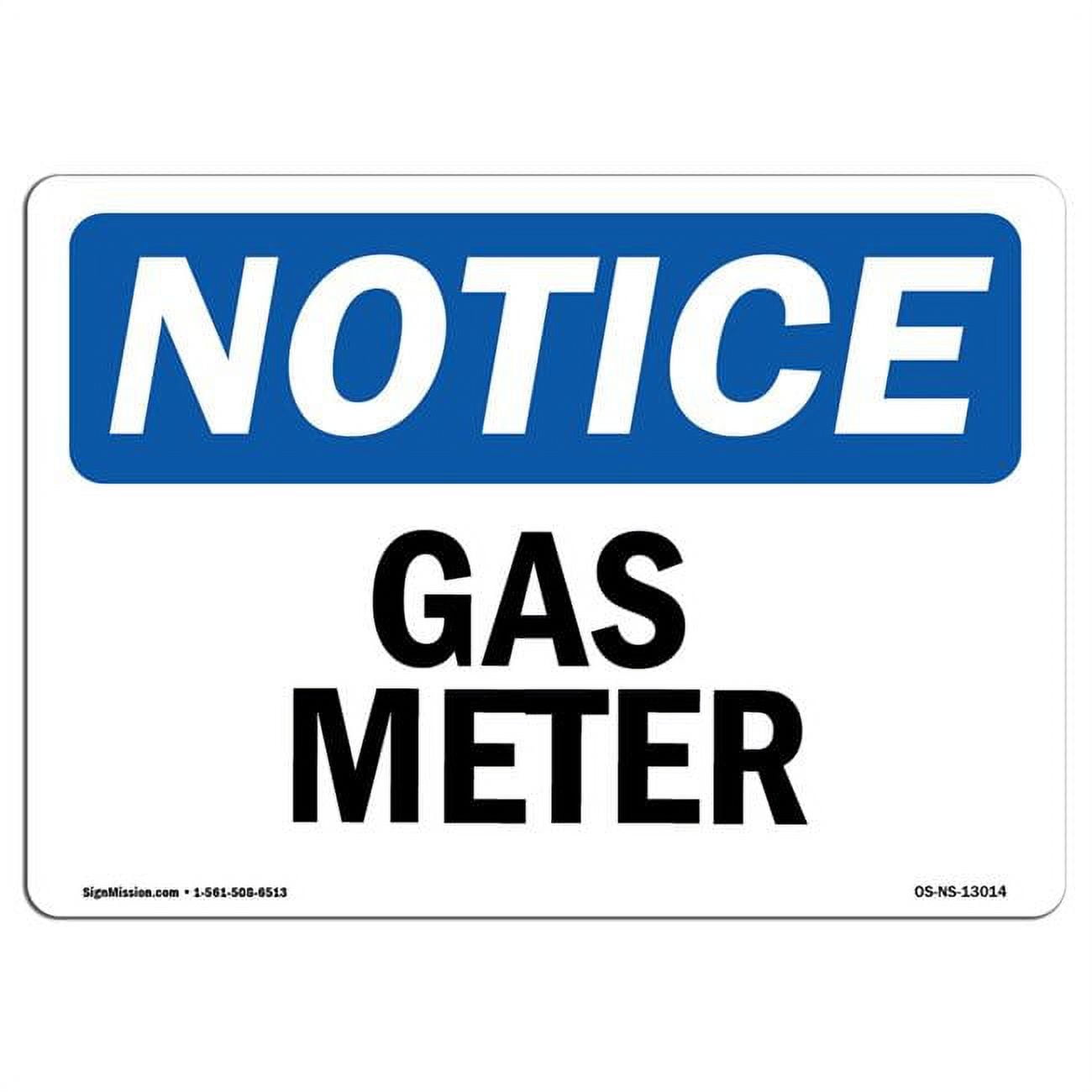 OSHA Notice Sign - Gas Meter Sign - Walmart.com
