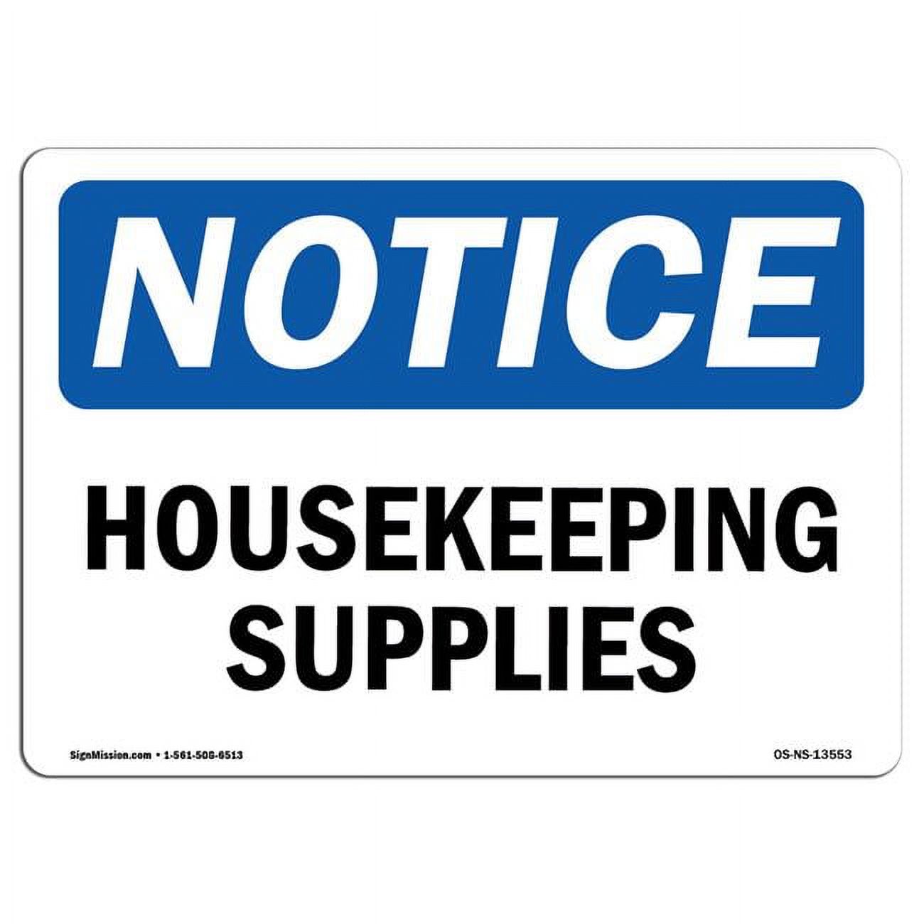OSHA Notice Sign - Housekeeping Supplies Sign - Walmart.com