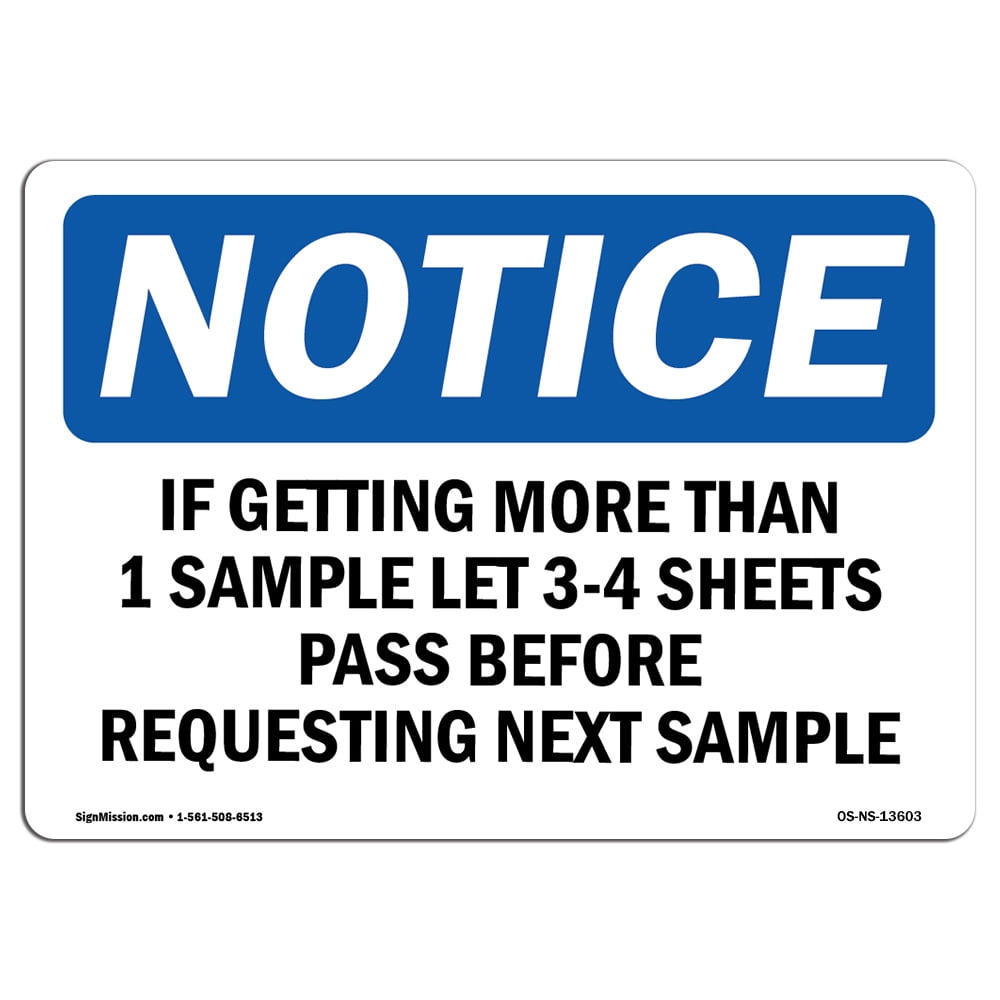 OSHA Notice Sign - If Getting More Than 1 Sample Let 3-4 Sheets | Decal ...