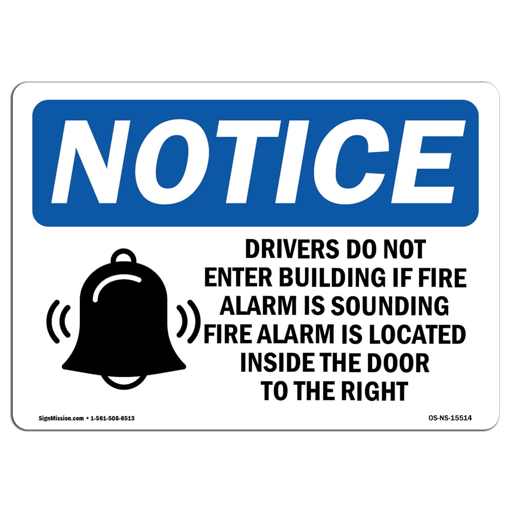 OSHA Notice Sign - NOTICE Drivers Do Not Enter | Plastic Sign | Protect ...