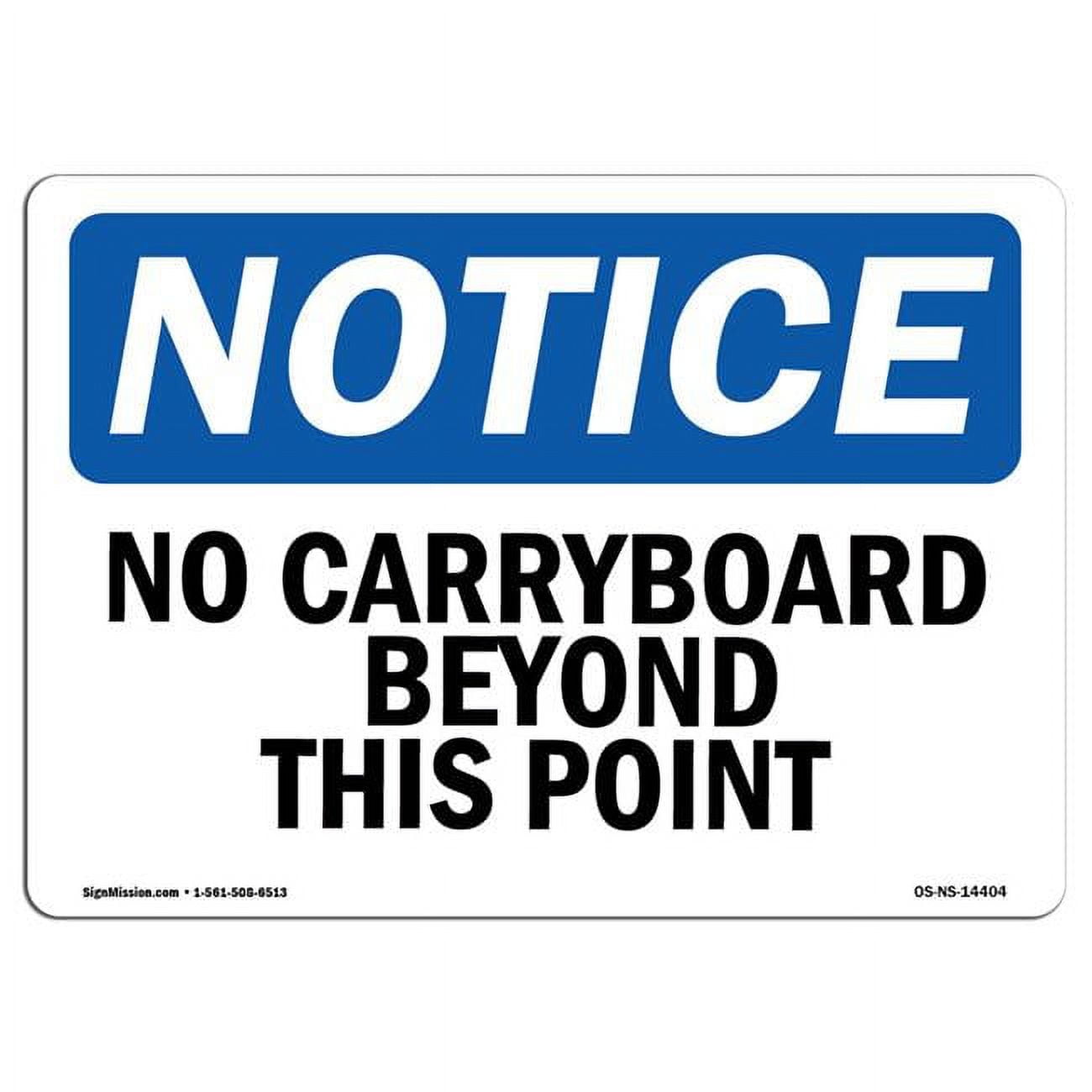 OSHA Notice Sign - No Cardboard Beyond This Point Sign - Walmart.com