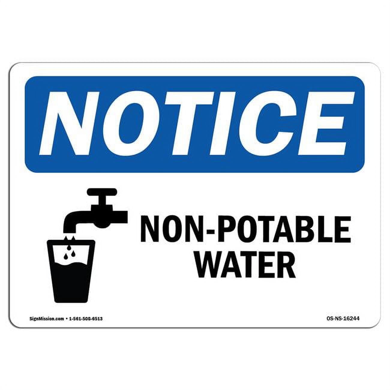 OSHA Notice Sign - Non-Potable Water Sign - Walmart.com
