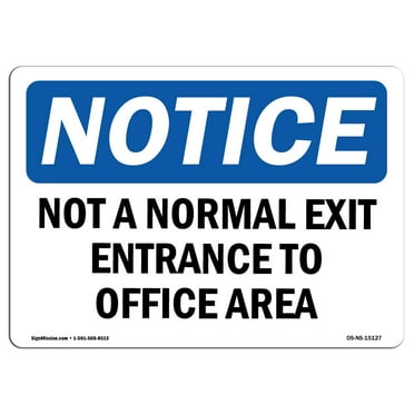 SignMission 12 x 18 in. OSHA Notice Sign - Use Specimen Power Supply ...