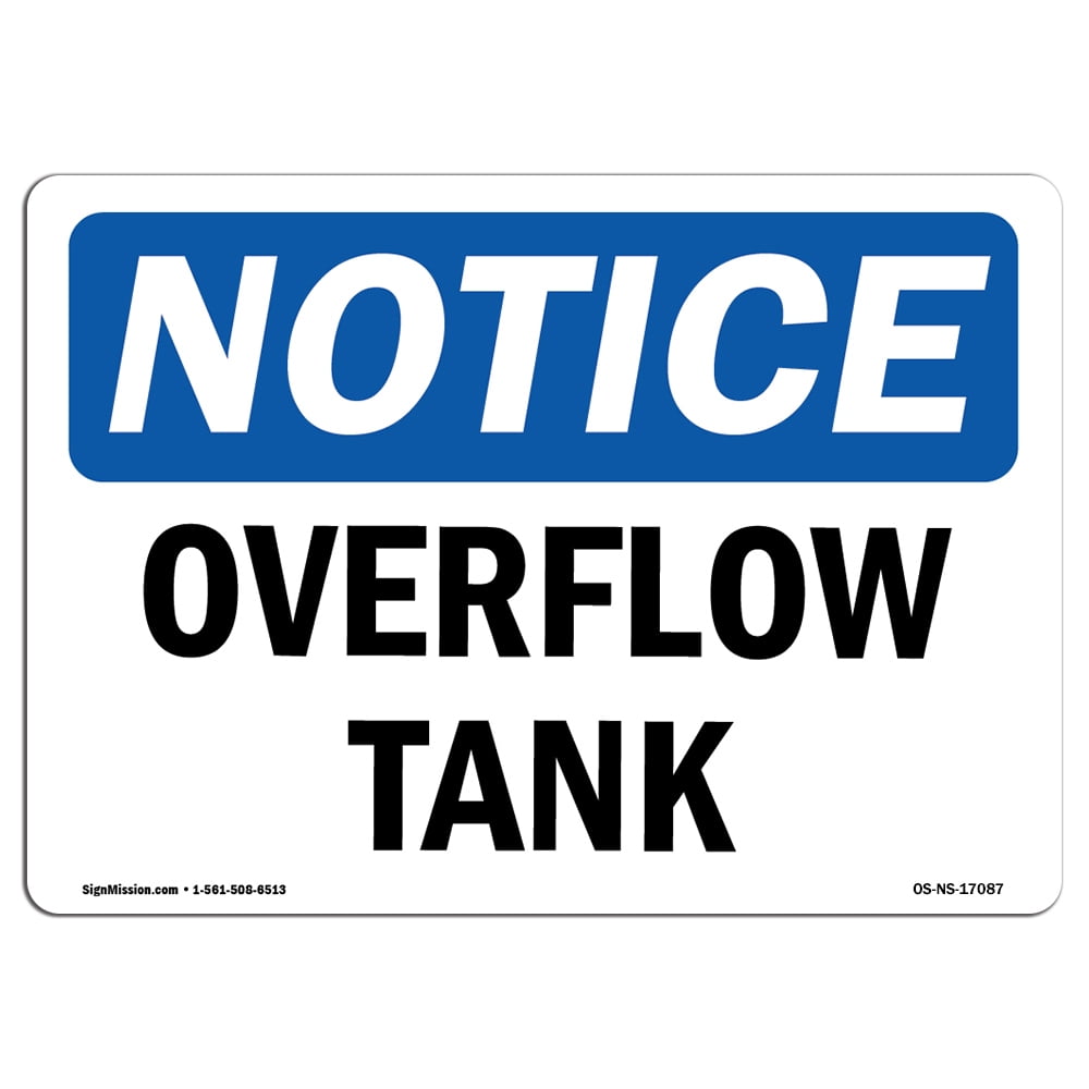 OSHA Notice Sign - Overflow Tank | Decal | Protect Your Business ...