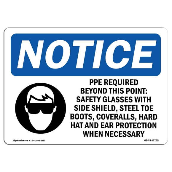 No Ppe Beyond This Point Sign