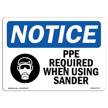 OSHA Notice Sign - Hearing PPE Optional Not Required | Aluminum Sign ...