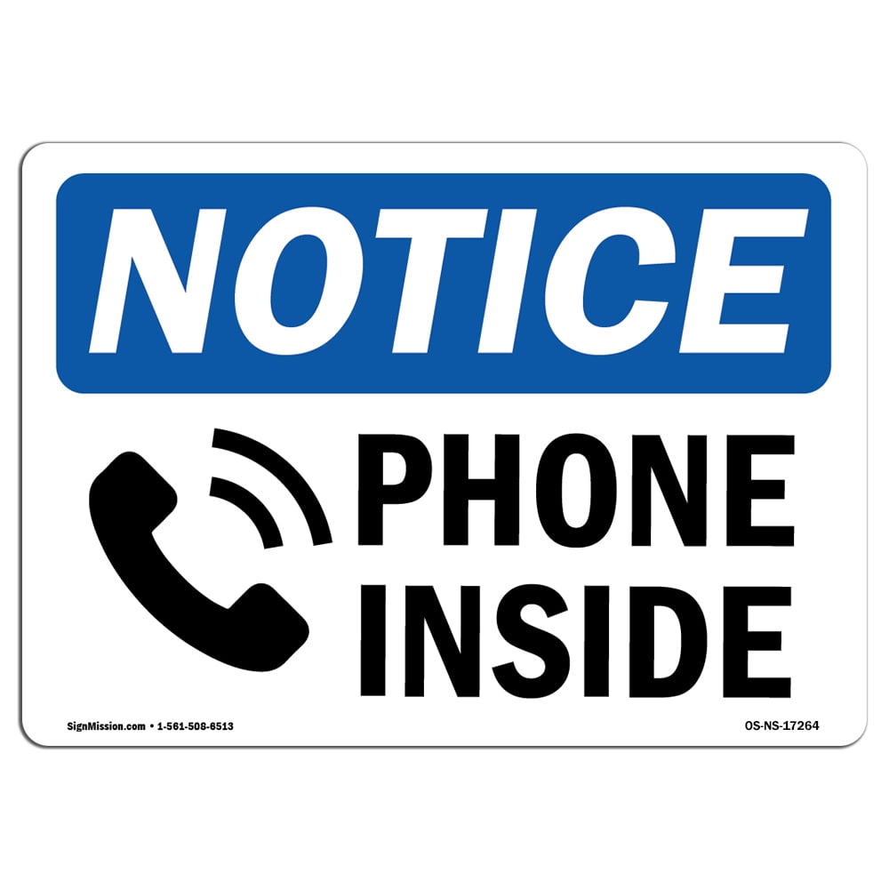 OSHA Notice Sign - Phone Inside Sign With Symbol | Decal | Protect Your ...