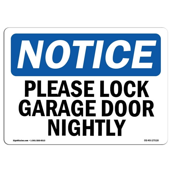 Please Lock The Door Sign