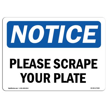 SignMission OS-NS-D-35-L-11290 OSHA Notice Sign - Do Not Lean on Gate ...