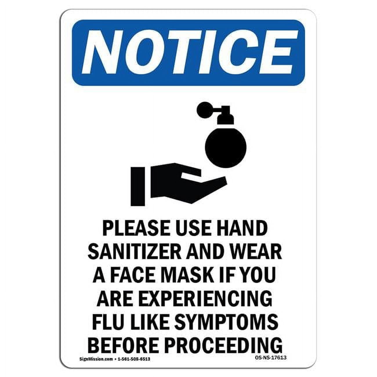 OSHA Notice Sign - Please Use Sanitizer - Walmart.com