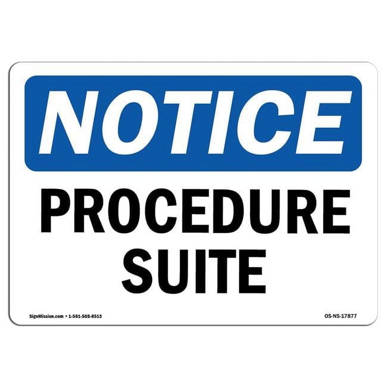 OSHA Notice Sign - Procedure Suite Sign - Walmart.com