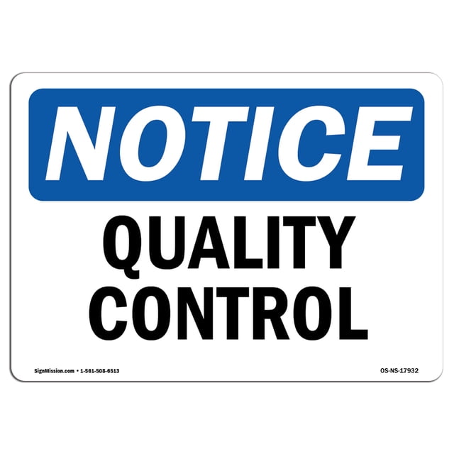 OSHA Notice Sign - Quality Control | Plastic Sign | Protect Your ...