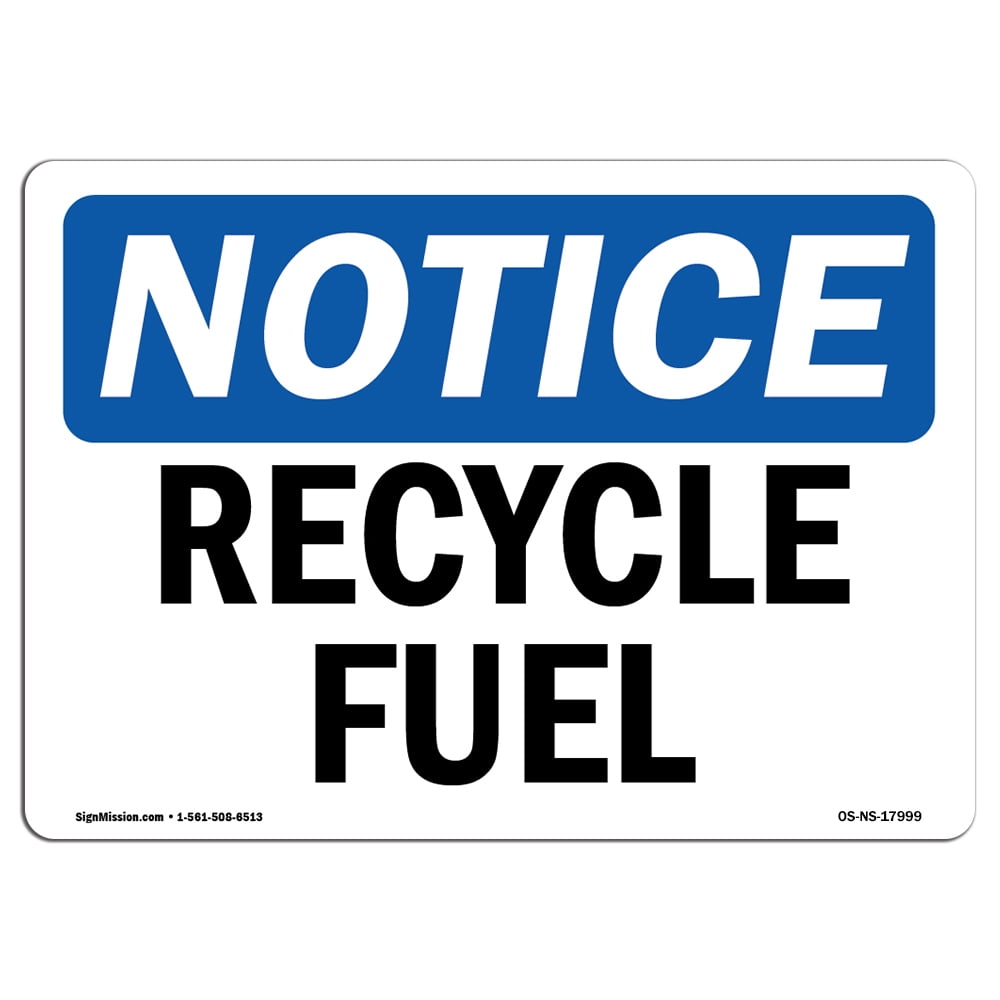 OSHA Notice Sign - Recyclable Fuel | Decal | Protect Your Business ...