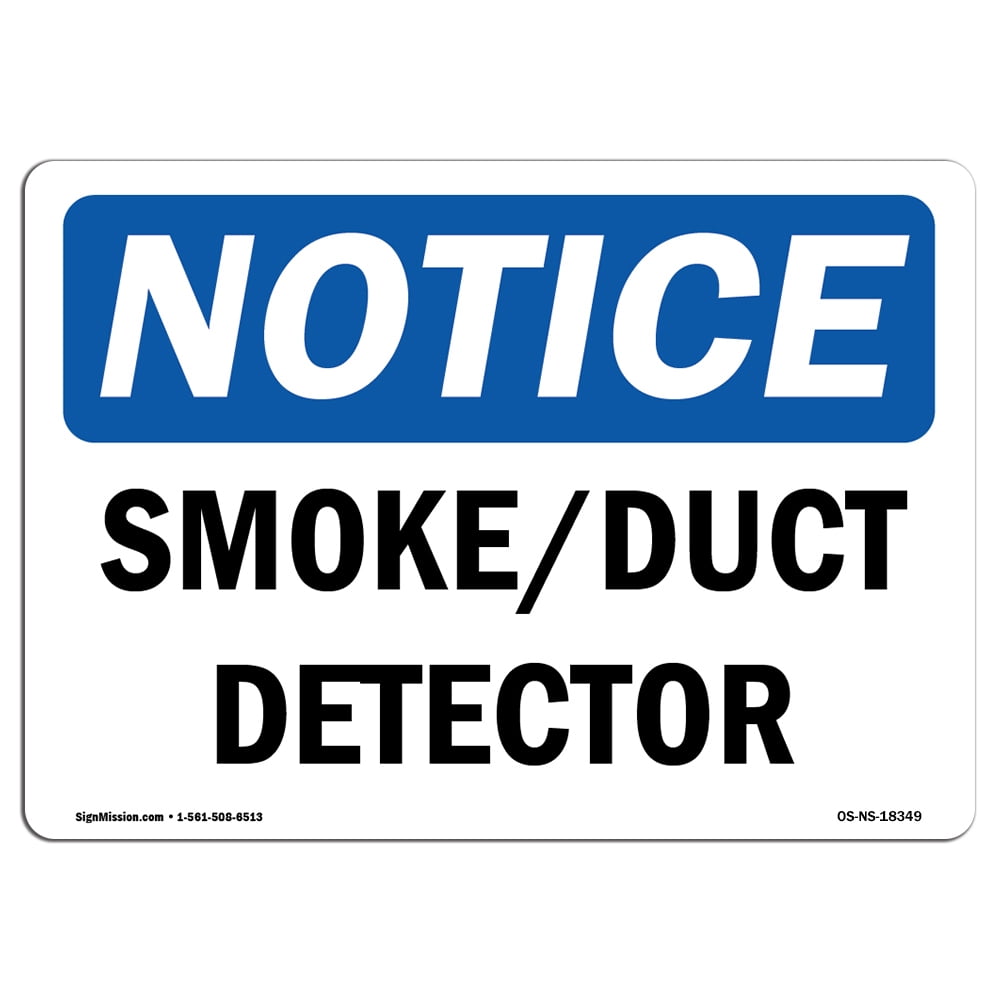 OSHA Notice Sign - Smoke Duct Detector | Plastic Sign | Protect Your ...