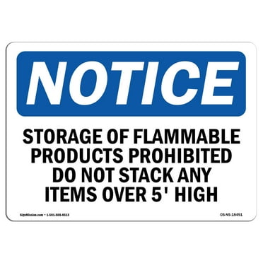 SignMission OS-WS-A-1218-L-12140 12 x 18 in. OSHA Warning Sign ...