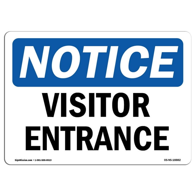 OSHA Notice Sign - Visitor Entrance | Decal | Protect Your Business ...