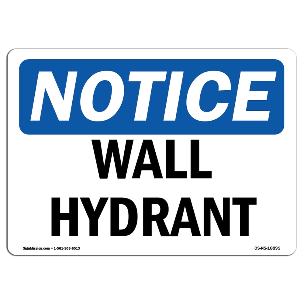 OSHA Notice Sign - Wall Hydrant | Plastic Sign | Protect Your Business ...