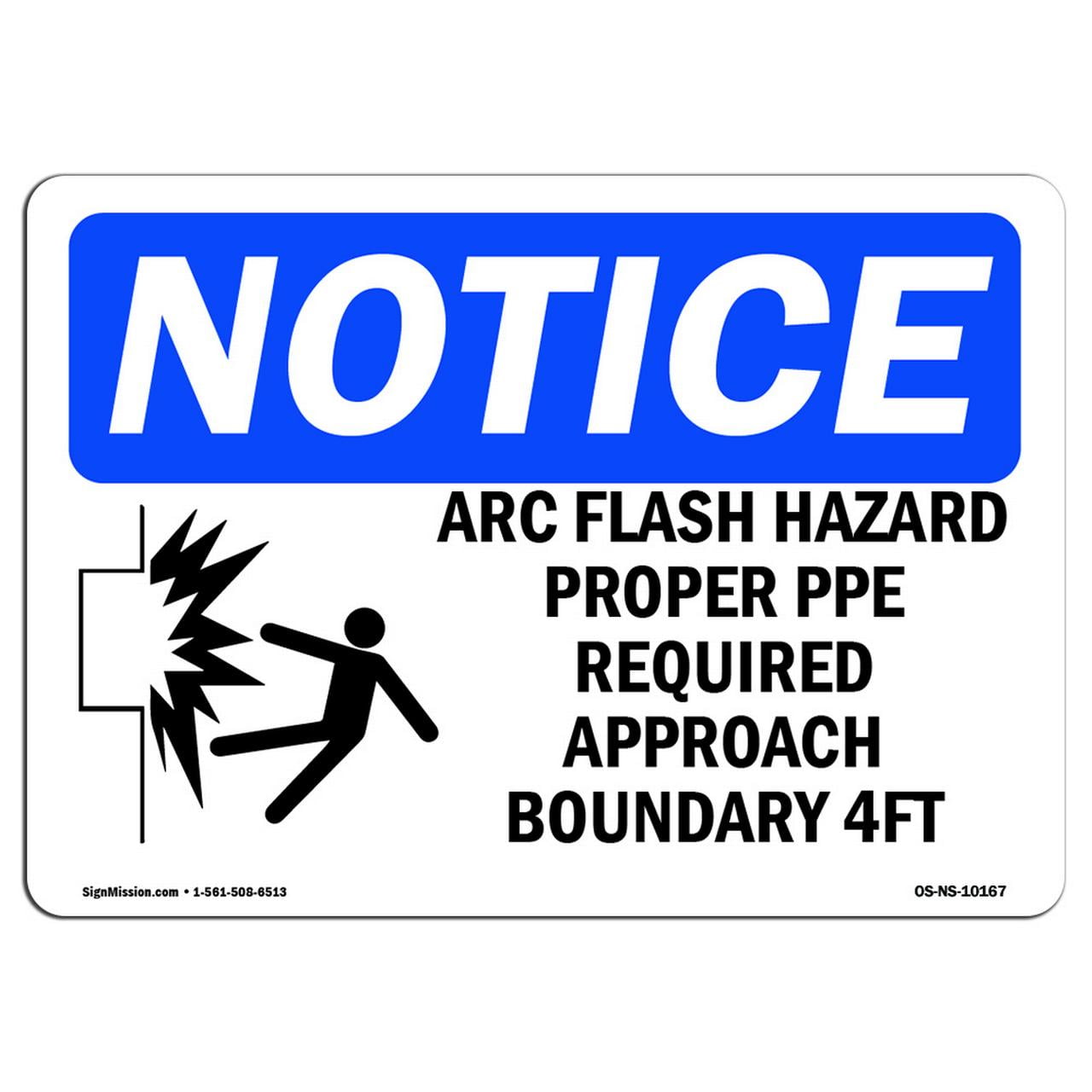 OSHA Notice Signs - Arc Flash Hazard Proper PPE Sign With Symbol ...