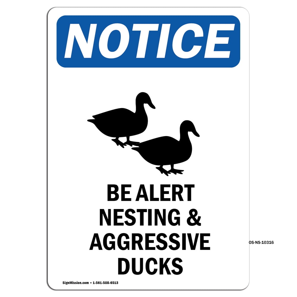 OSHA Notice Signs - Be Alert Nesting And Sign With Symbol | Decal ...