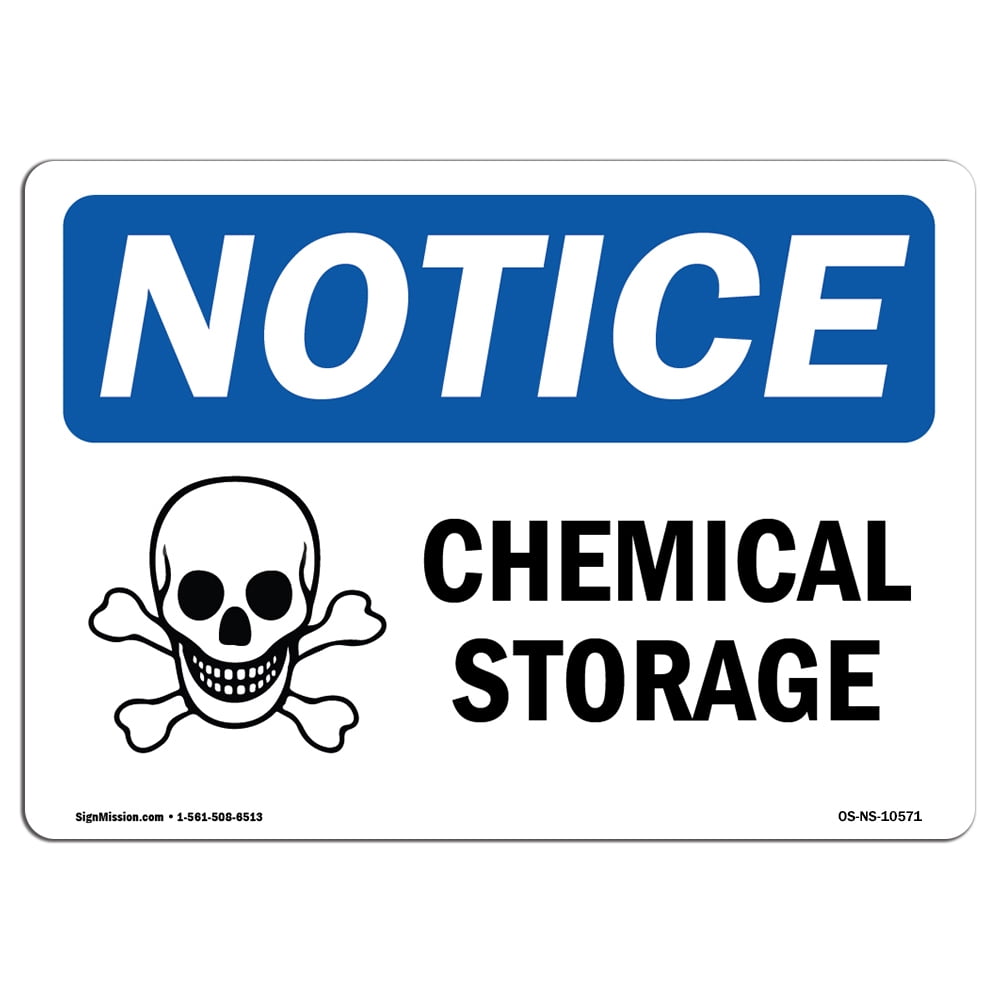 OSHA Notice Signs - Chemical Storage Sign With Symbol | Extremely ...