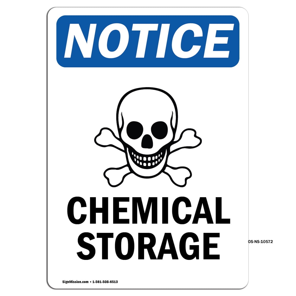 OSHA Notice Signs - Chemical Storage Sign With Symbol | Decal | Protect ...