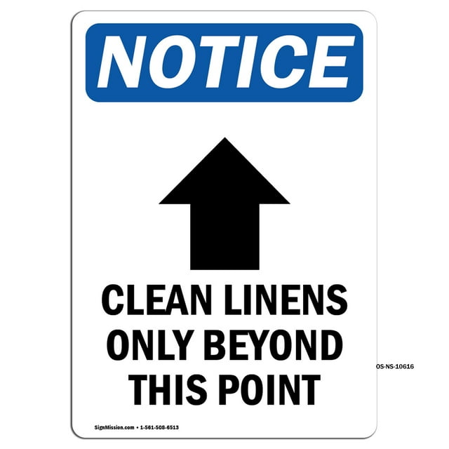 OSHA Notice Signs - Clean Linens Only Sign With Symbol | Decal ...