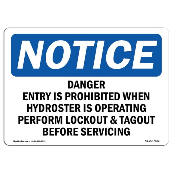 SignMission OS-NS-A-1218-L-11926 12 x 18 in. OSHA Notice Sign ...