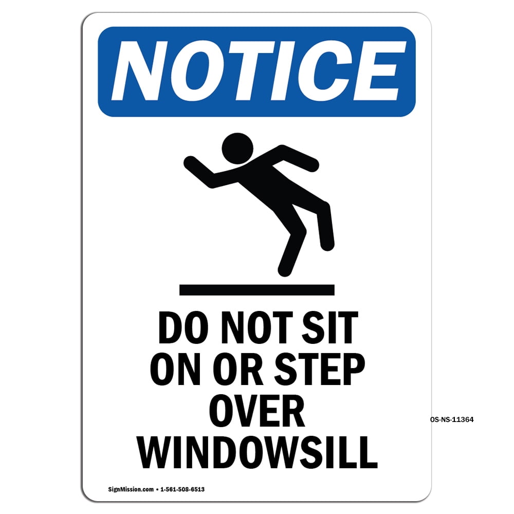 OSHA Notice Signs - Do Not Sit On Or Step Sign With Symbol | Decal ...