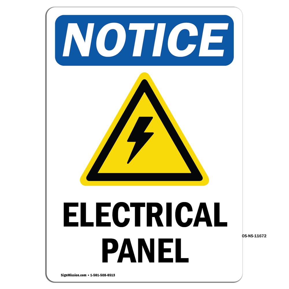 OSHA Notice Signs - Electrical Panel Sign With Symbol | Decal | Protect ...