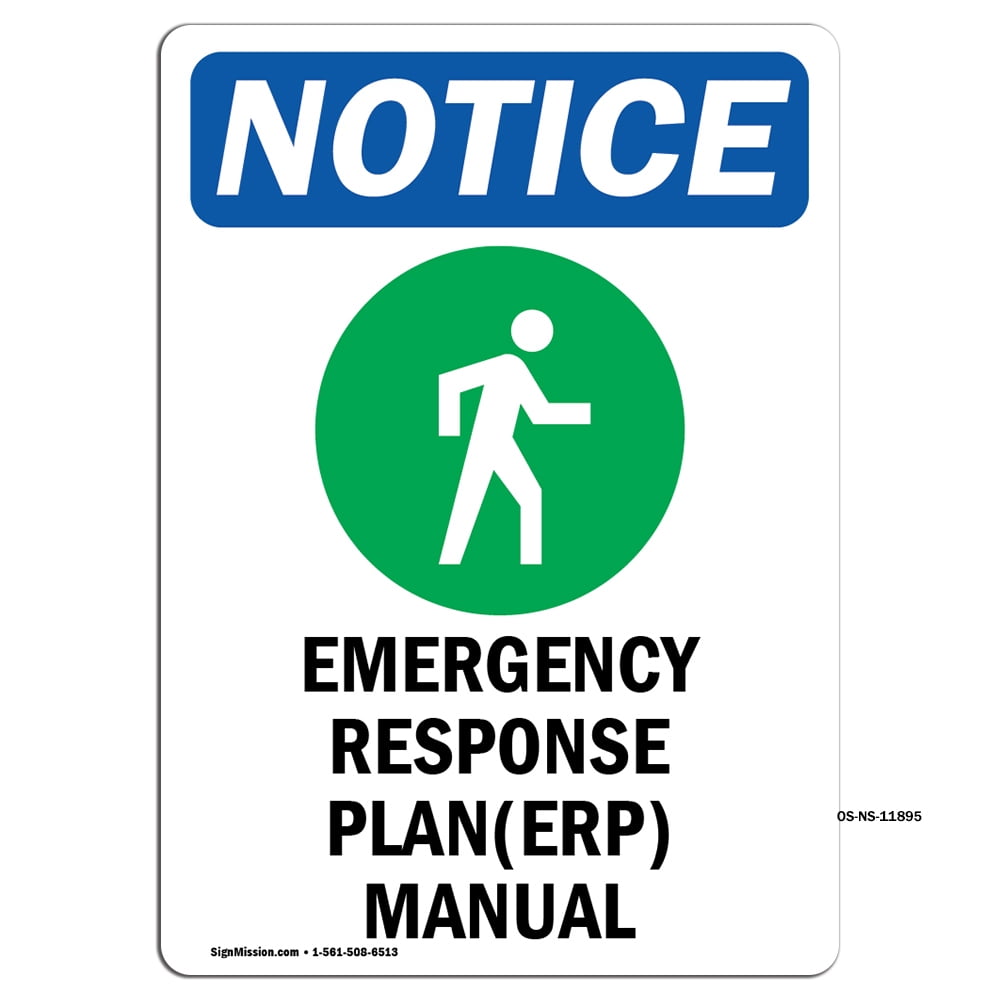 OSHA Notice Signs - Emergency Response Sign With Symbol | Decal ...