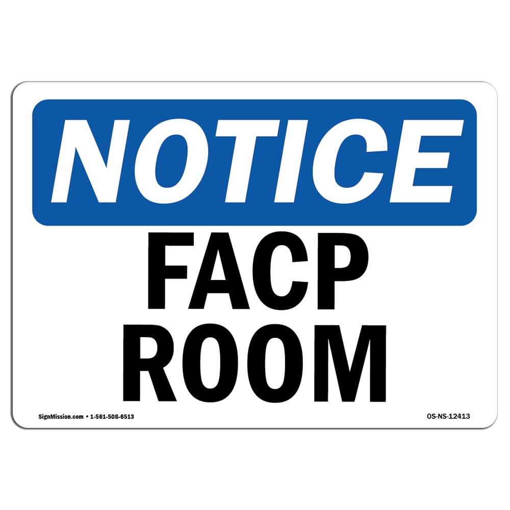OSHA Notice Signs - FACP Room Sign | Extremely Durable Made in the USA ...