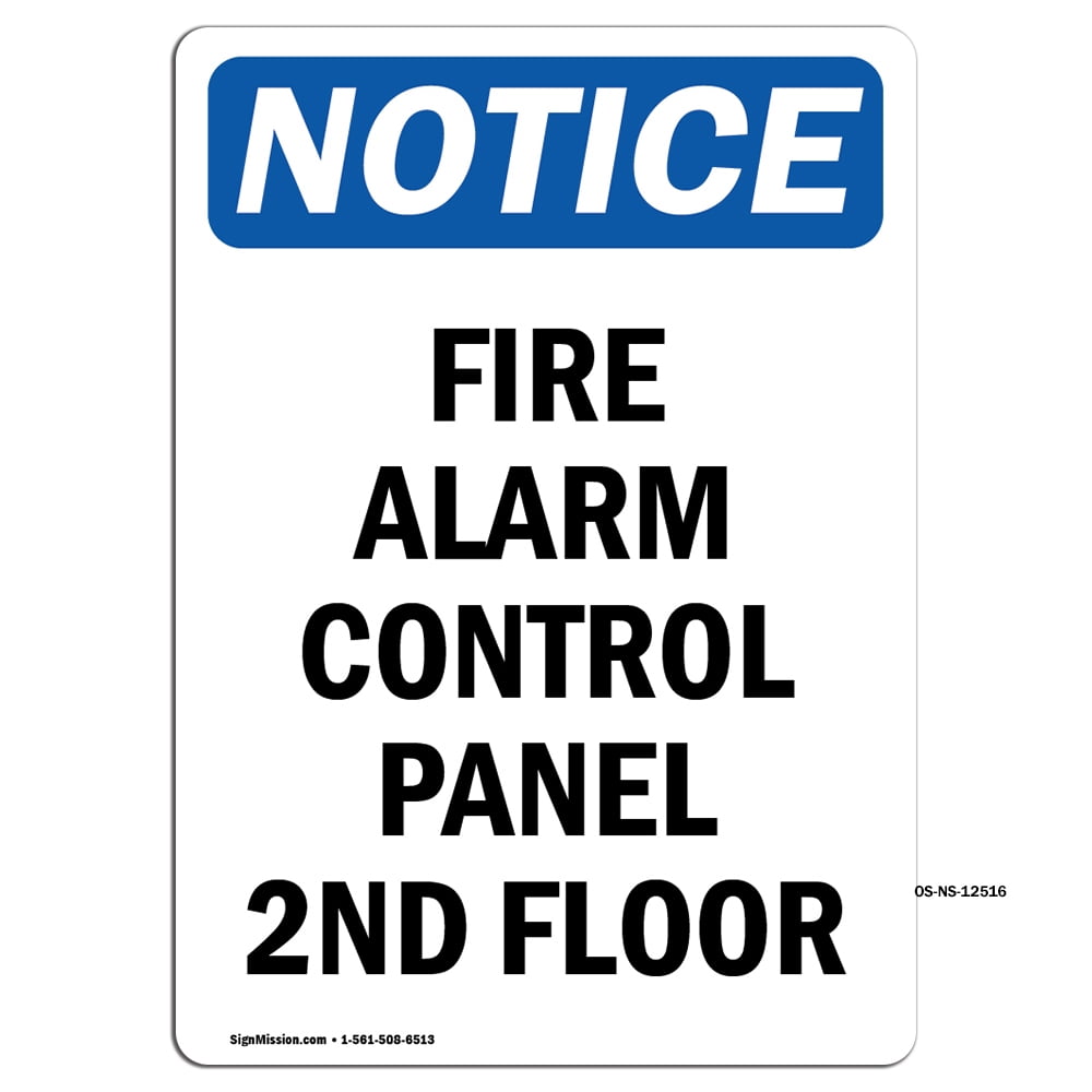 OSHA Notice Signs - Fire Alarm Control Panel 2Nd Floor | Decal ...