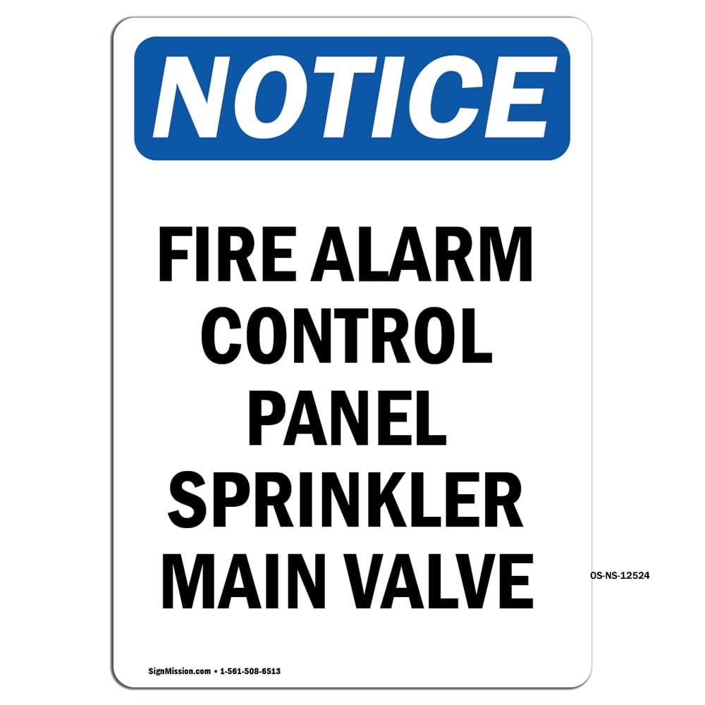 OSHA Notice Signs - Fire Alarm Control Panel Sprinkler | Decal ...