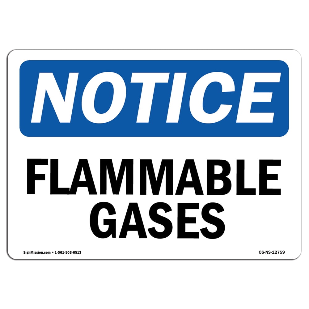 OSHA Notice Signs - Flammable Gases Sign | Extremely Durable Made in ...