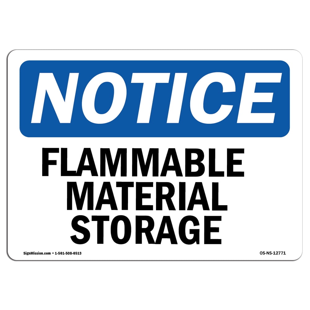 OSHA Notice Signs - Flammable Material Storage | Decal | Protect Your ...