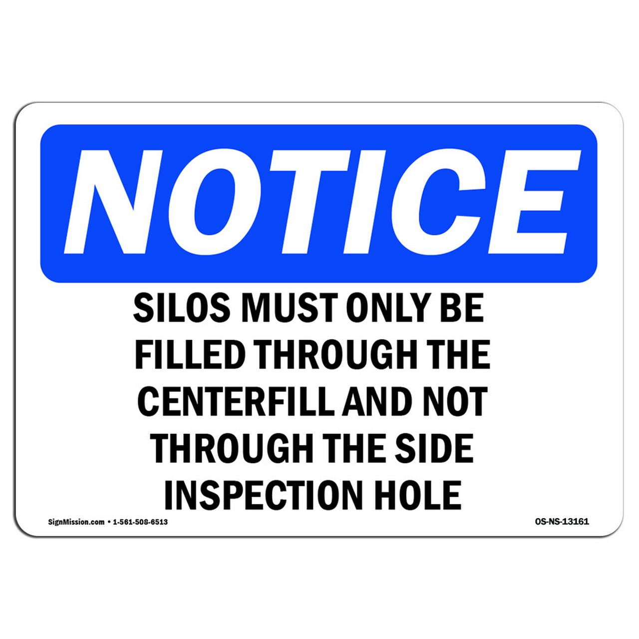 OSHA Notice Signs - Grain Bin Silo Safety Sign | Extremely Durable Made ...