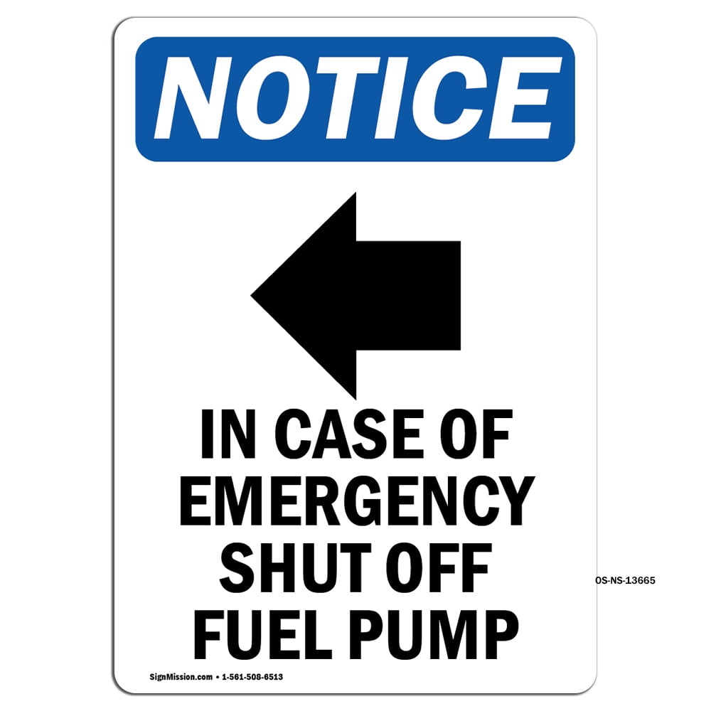OSHA Notice Signs - In Case Of Emergency Sign With Symbol | Decal ...