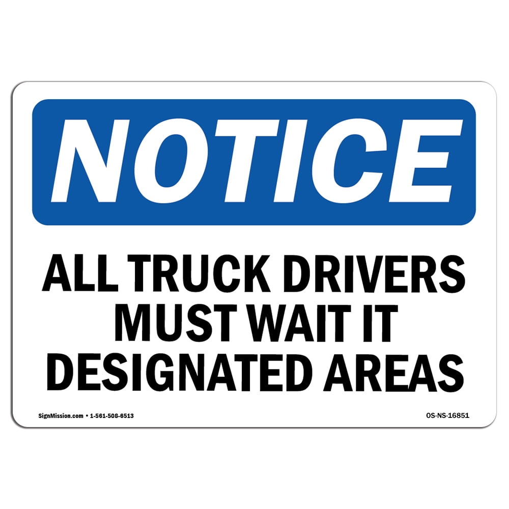 OSHA Notice Signs - NOTICE Wait In Designated Areas Sign | Extremely ...