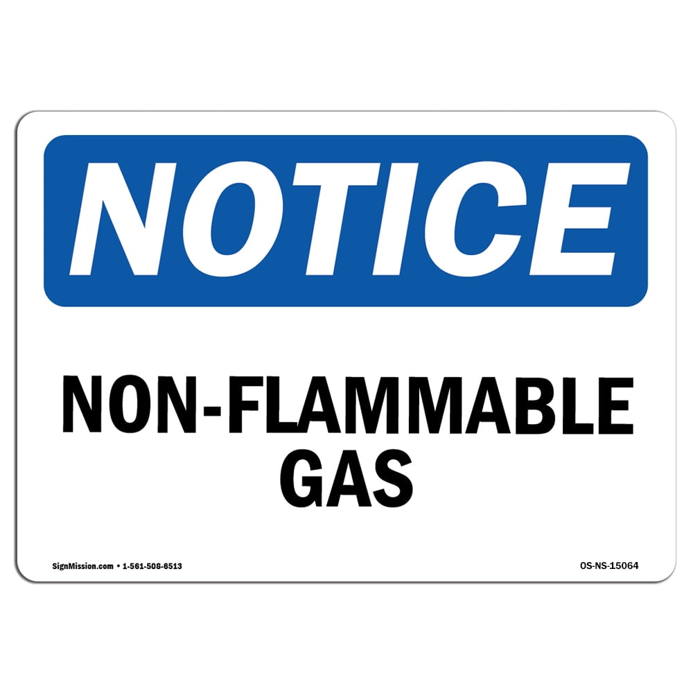 OSHA Notice Signs - Non-Flammable Gases Sign | Extremely Durable Made ...