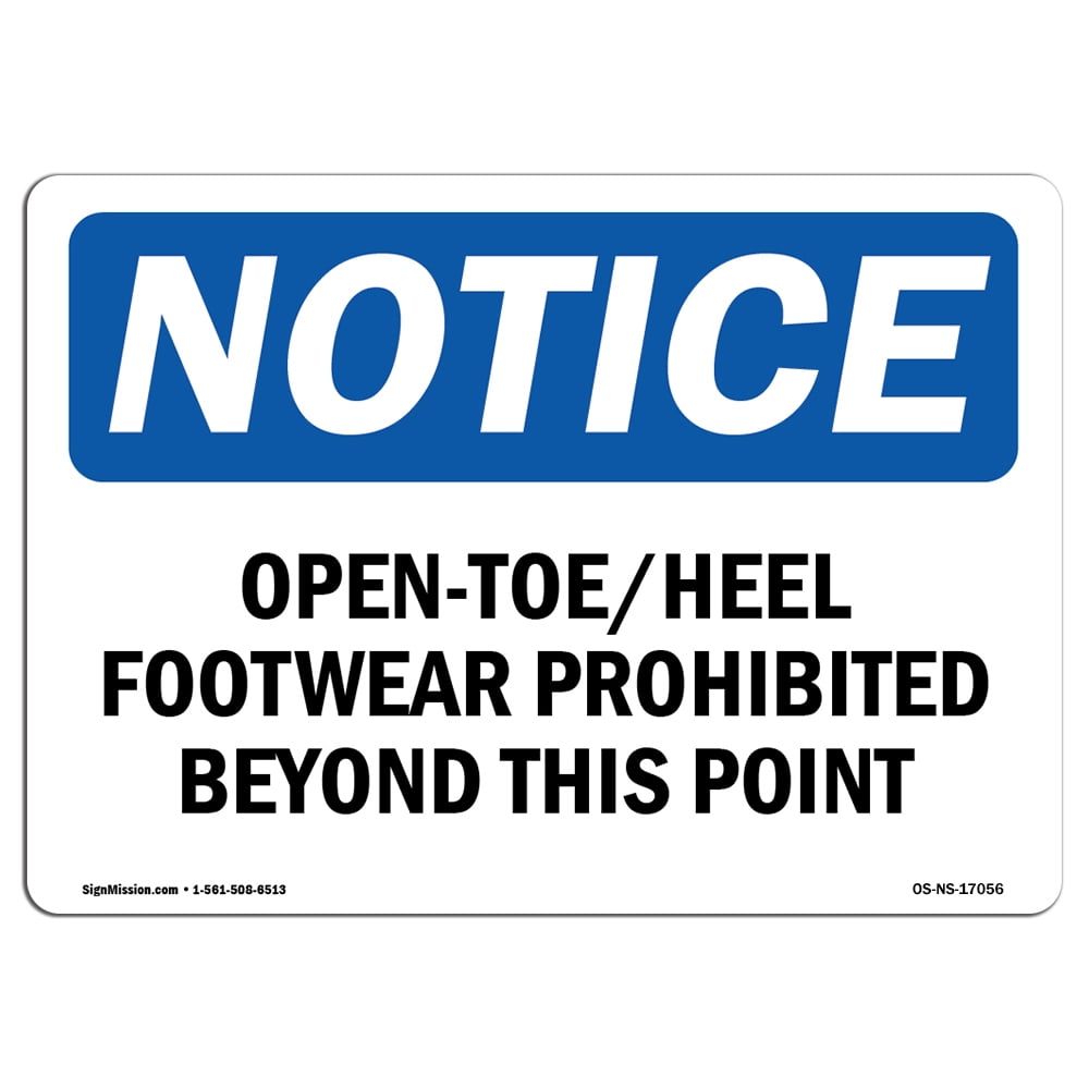 OSHA Notice Signs - OSHA-PPE-Foot-Sign- | Extremely Durable Made in the ...