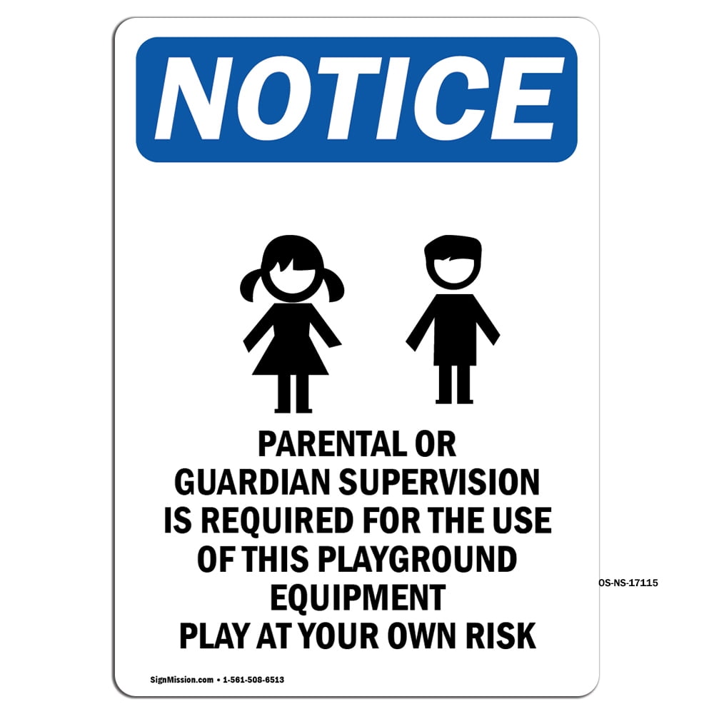 OSHA Notice Signs - Parental Or Guardian Sign With Symbol | Decal ...