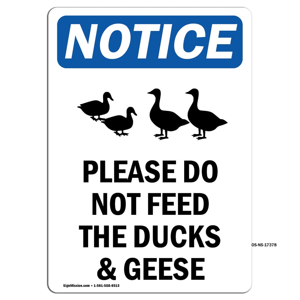 OSHA Notice Signs - Please Do Not Feed Sign With Symbol | Decal ...