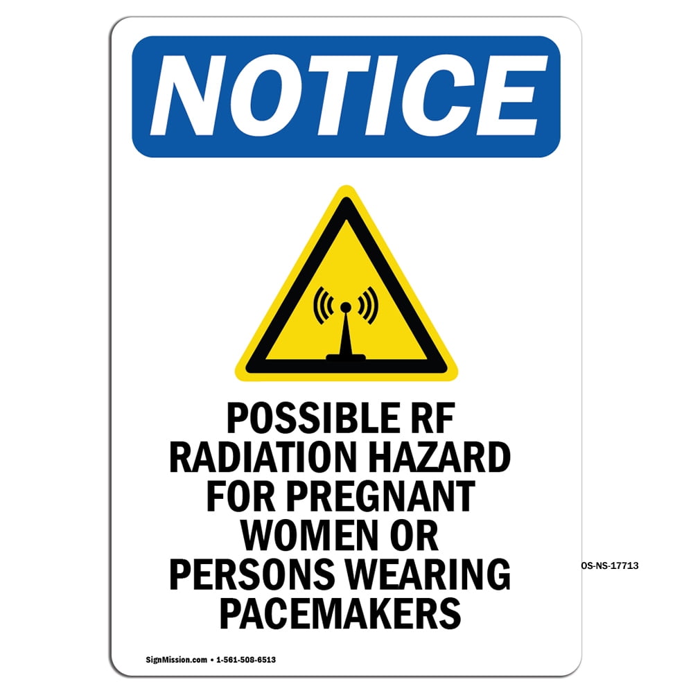 OSHA Notice Signs - Possible RF Radiation Sign With Symbol | Decal ...