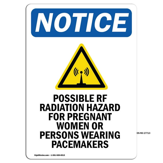 OSHA Notice Signs - Possible RF Radiation Sign With Symbol | Decal ...