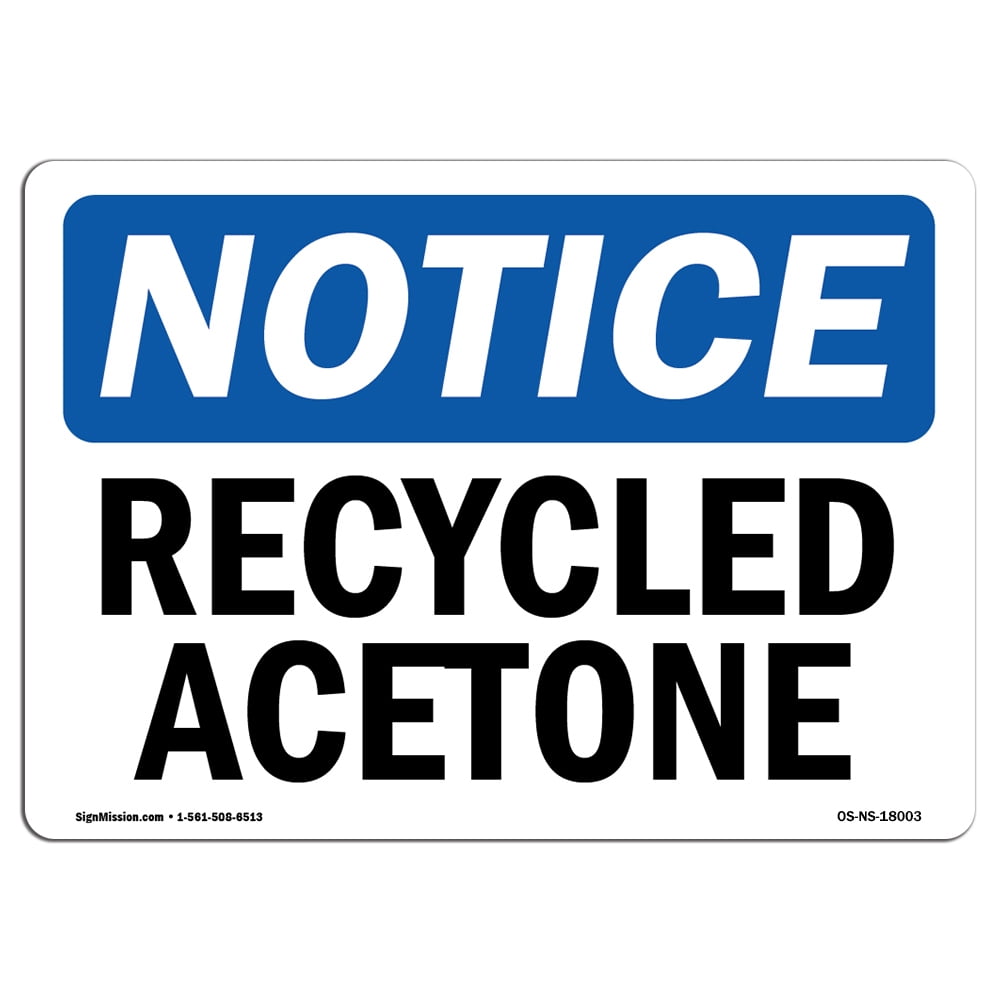 OSHA Notice Signs - Recycled Acetone Sign | Extremely Durable Made in ...