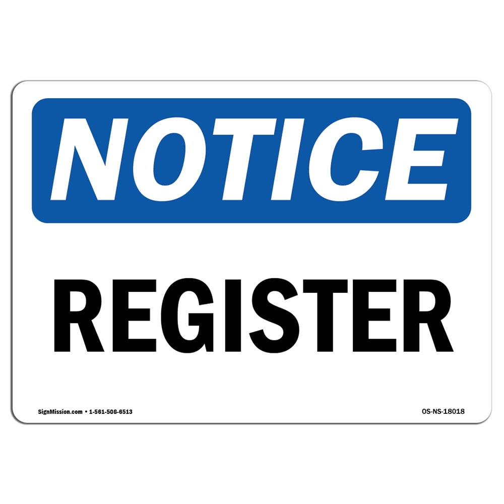 OSHA Notice Signs - Register Sign | Extremely Durable Made in the USA ...