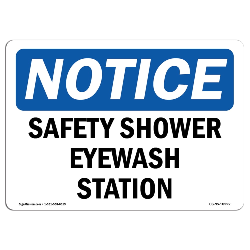 OSHA Notice Signs - Safety Shower Eyewash Station Sign | Extremely ...