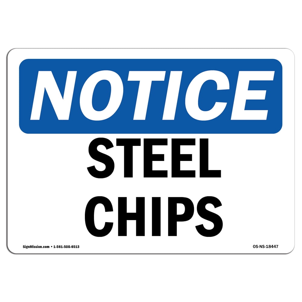 OSHA Notice Signs - Steel Chips | Decal | Protect Your Business ...